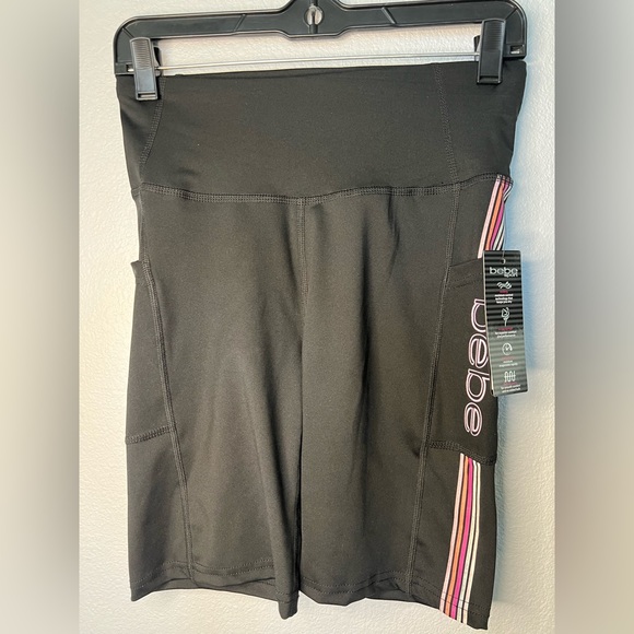 bebe | Shorts | New Bebe Sports Shorts Womens Medium Bike Rainbow ...